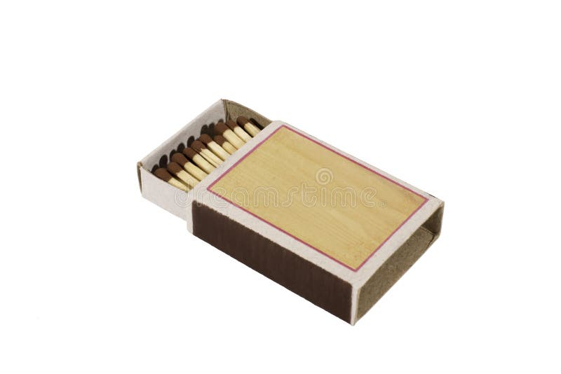 Open Matchbox, Isolated, on White Background Stock Photo - Image of ...