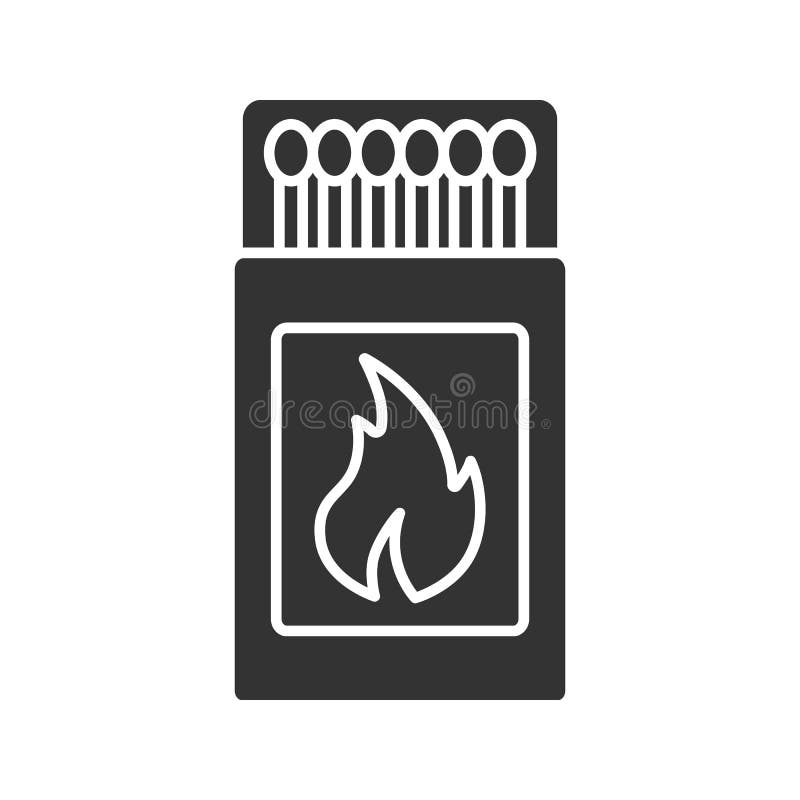 Open Matchbox with Matchsticks Linear Icon Stock Vector - Illustration ...