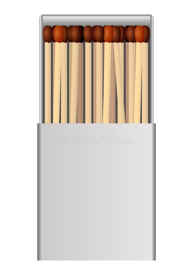 Open Matchbox Mockup, Realistic Style Stock Vector - Illustration of ...