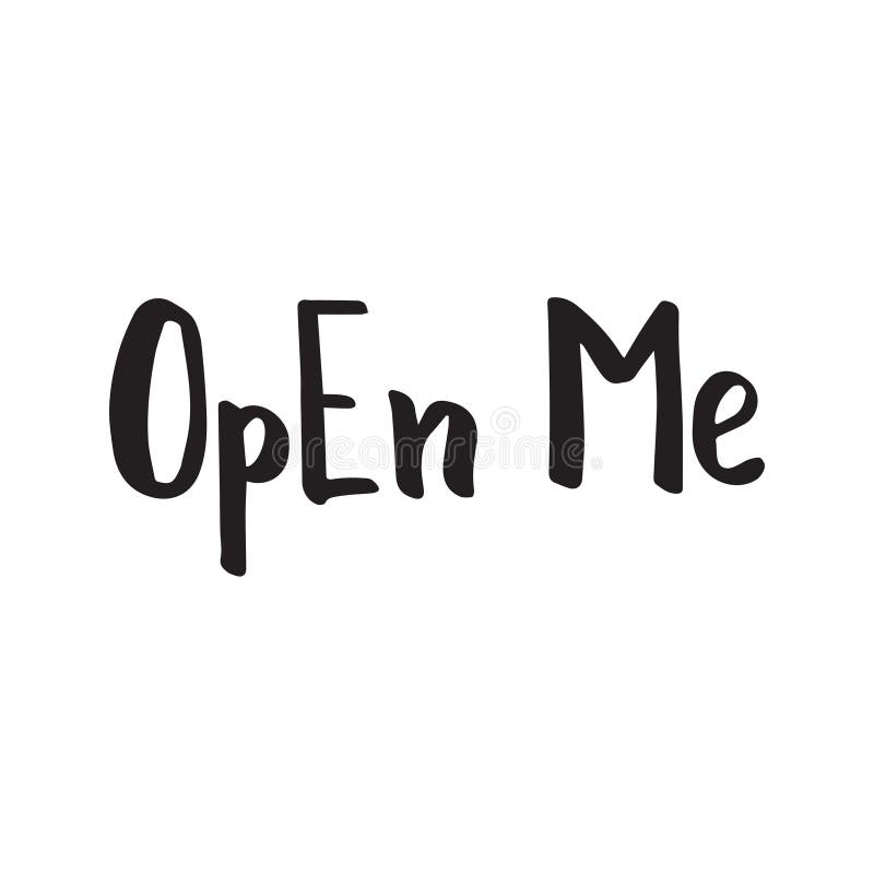 Open Me - Greeting Card Text Stock Vector - Illustration of quotes ...