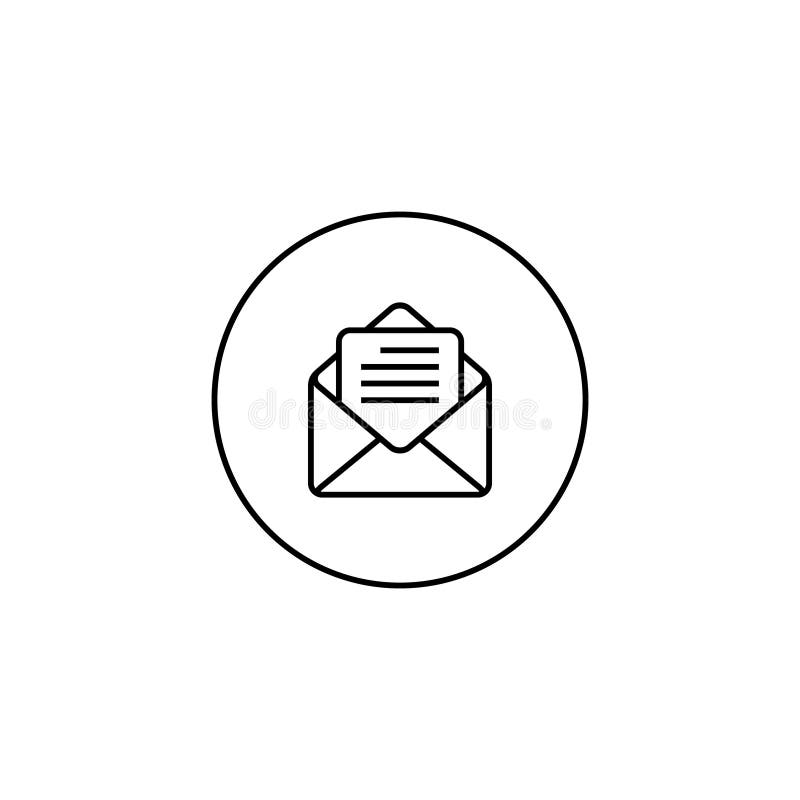 Open Envelope Circle Icon Stock Illustrations – 1,447 Open Envelope ...