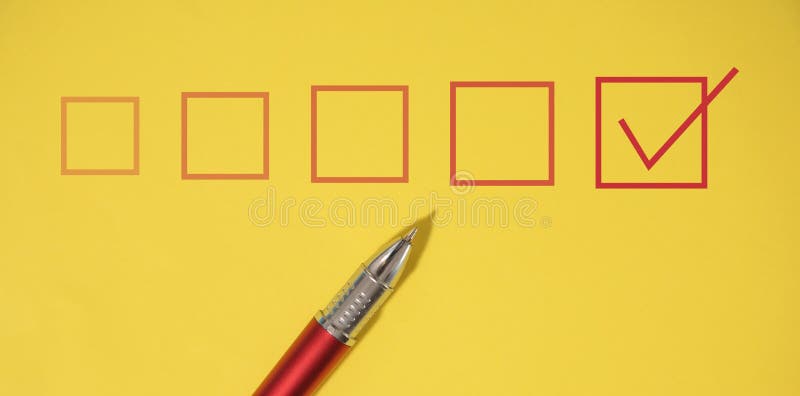 Open Met Checkbox in Checklist. Zakendoen Stock Foto - Image of keus ...