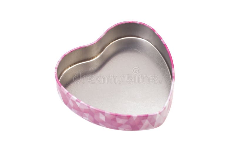 Open Metal Box in Shape of Heart Stock Image - Image of aluminum ...
