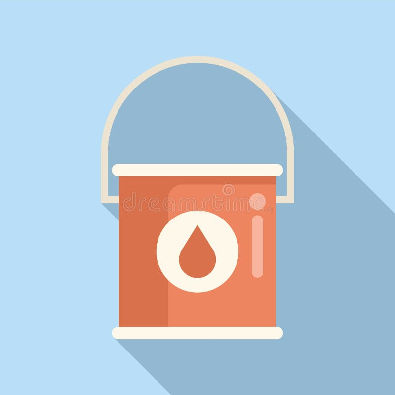 Open Metal Paint Bucket with a Handle Containing Red Paint Stock Vector ...