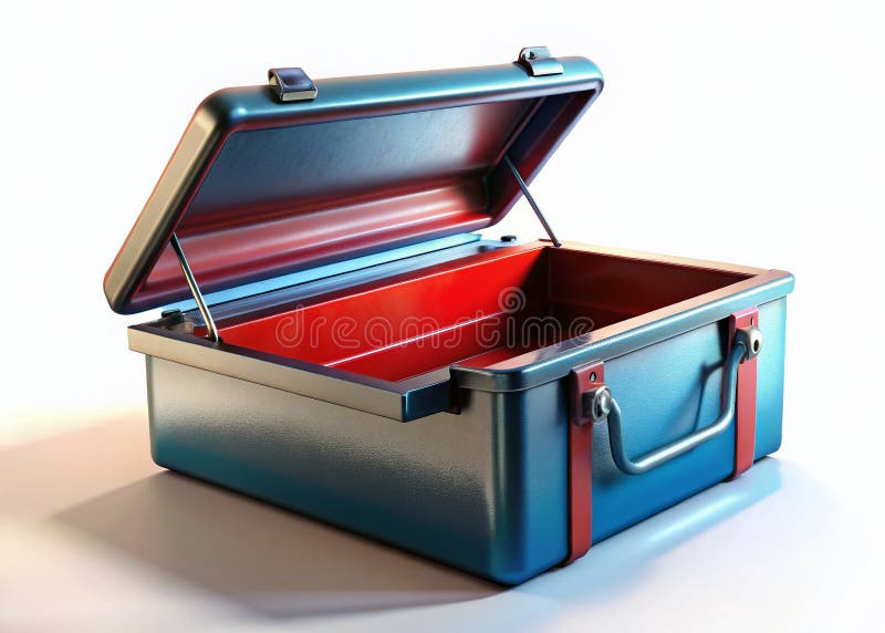 Open Metal Toolbox Ready for Tools Versatile Storage and Organization ...