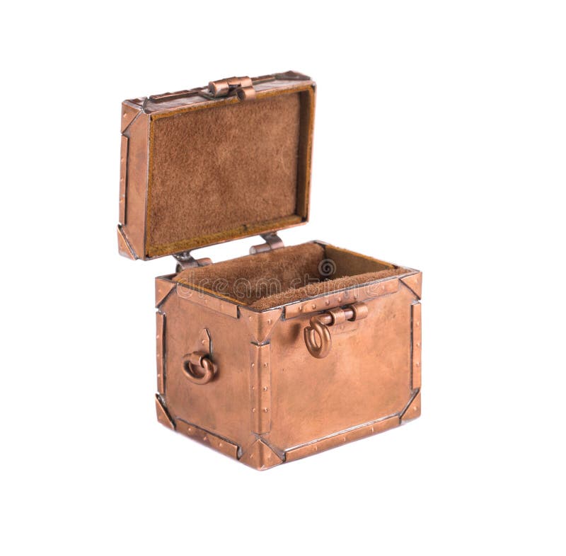 Open metallic chest. stock image. Image of gold, case - 43261311