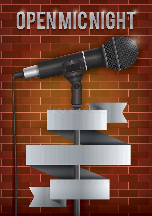 Open Mic Night Poster Design Stock Vector - Illustration of design ...