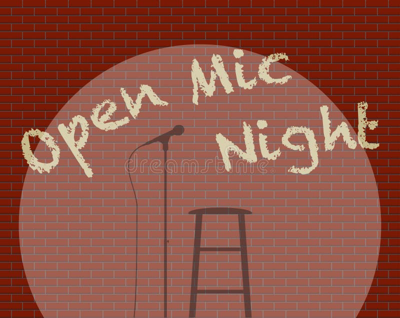 Open Mic Stock Illustrations – 2,052 Open Mic Stock Illustrations ...