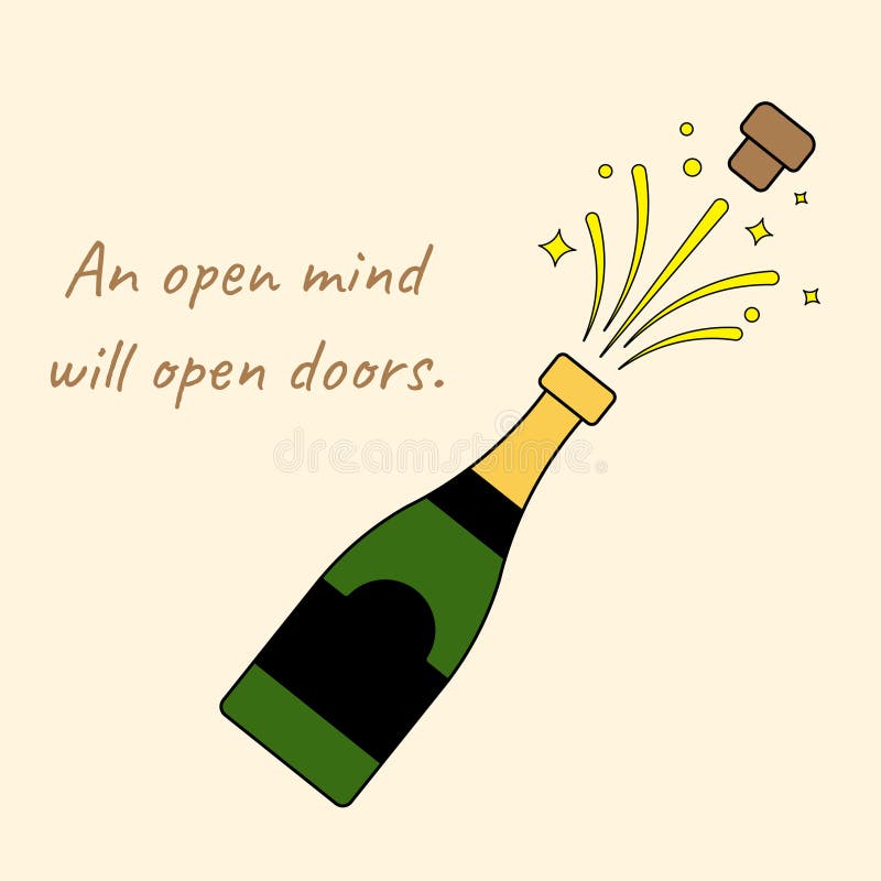 An OPEN MIND Vector Illustration Graphical Representation Stock ...