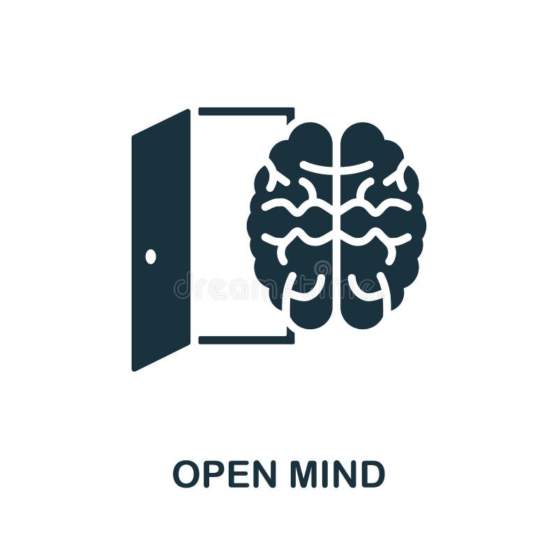 Open Mind Icon. Monochrome Sign from Creative Learning Collection ...
