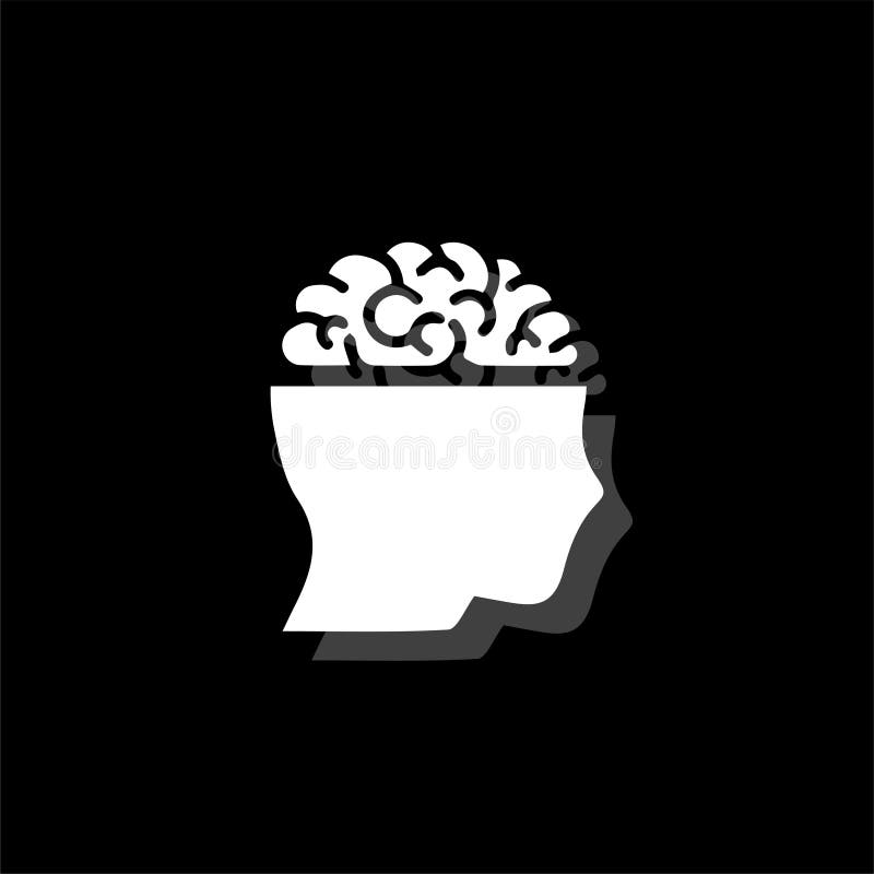 Open mind icon flat stock illustration. Illustration of drawing - 138147612