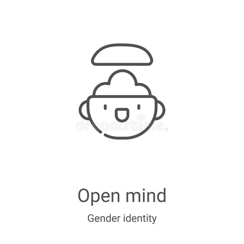 Open Mind Icon Vector from Gender Identity Collection. Thin Line Open ...