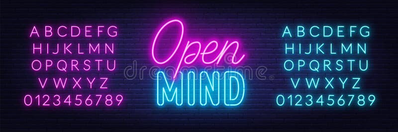 Open Mic Neon Sign on Brick Wall Background. Light Logo for a Standup ...