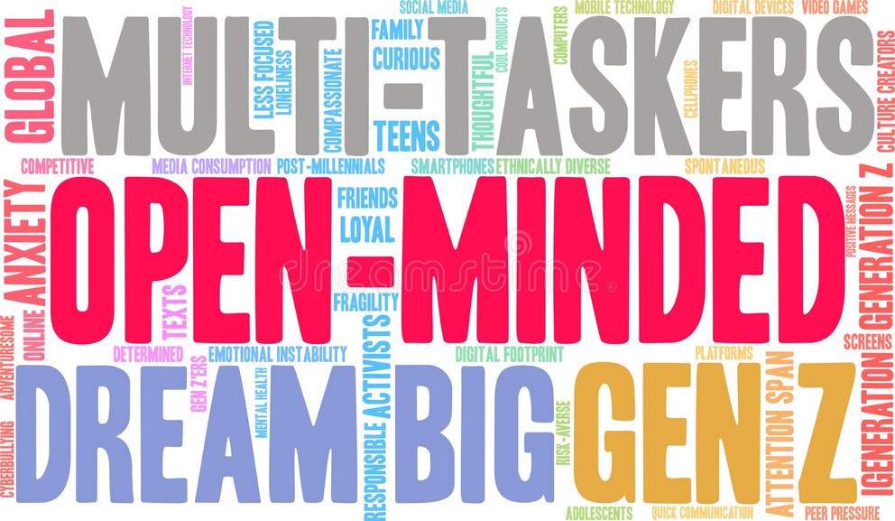 Open-Minded Word Cloud stock vector. Illustration of focused - 150716196