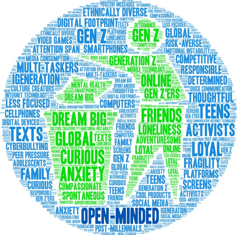 Open-Minded Word Cloud stock vector. Illustration of competitive ...