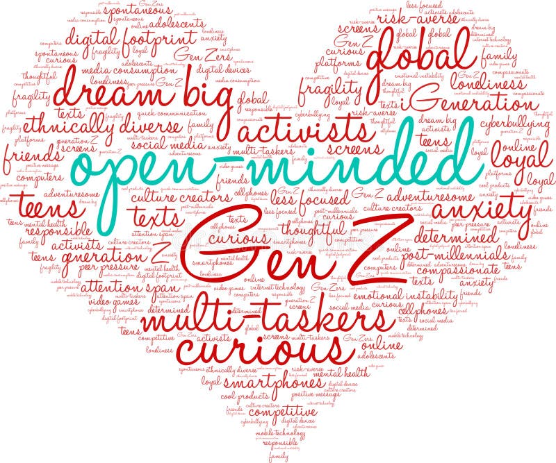 Open-Minded Word Cloud stock vector. Illustration of determined - 150716392