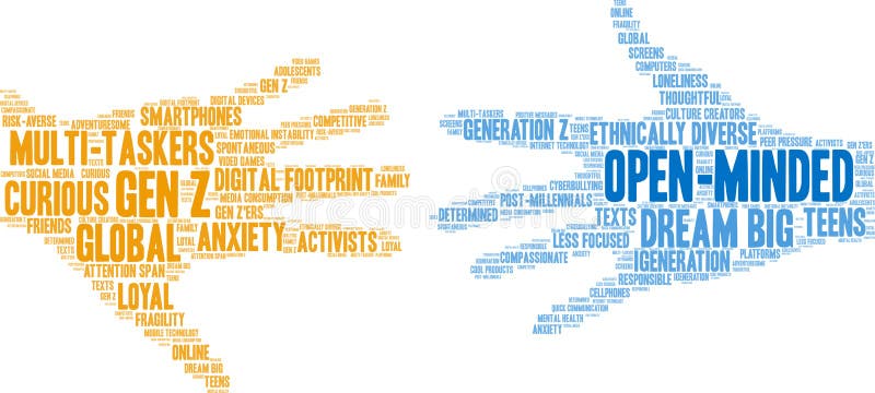 Open-Minded Word Cloud stock vector. Illustration of internet - 150716706