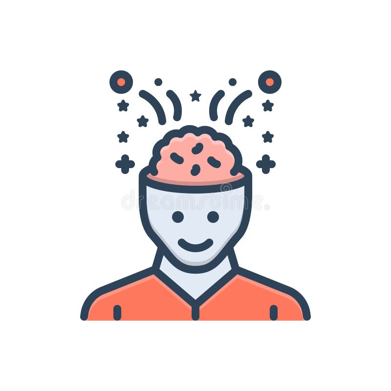 Color Illustration Icon for Open Mindedness, Open and Mind Stock ...