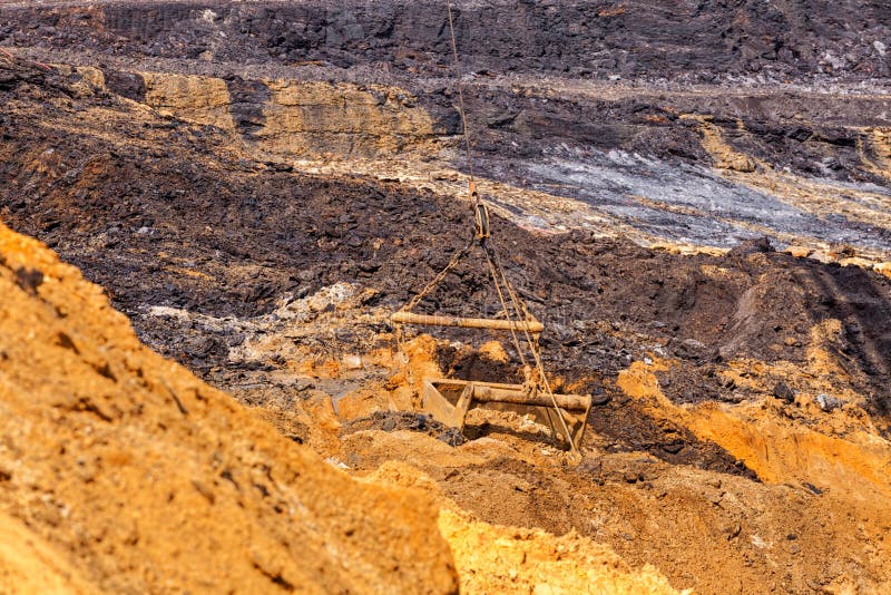 Open mining pit stock photo. Image of landscape, equipment - 44186022