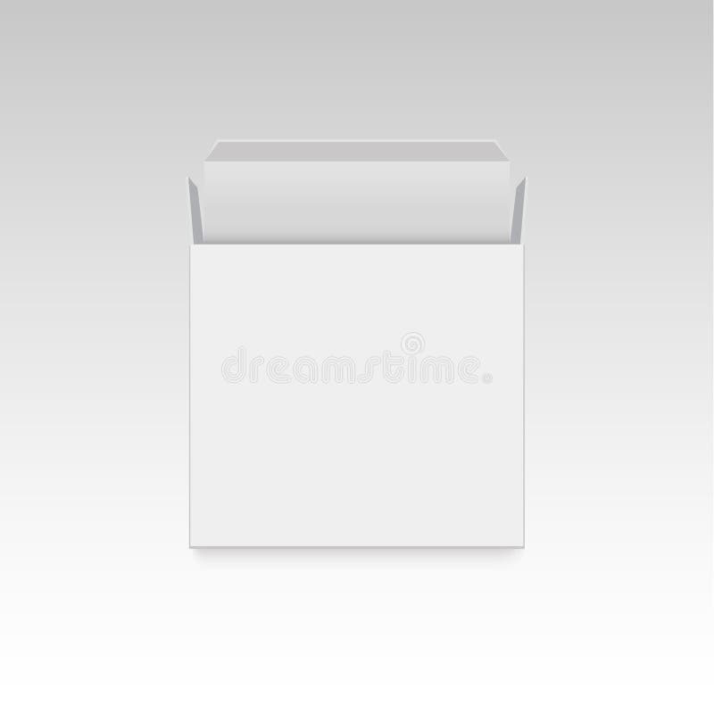 Open Product Cardboard Package Box with Window. Front View. Vector ...