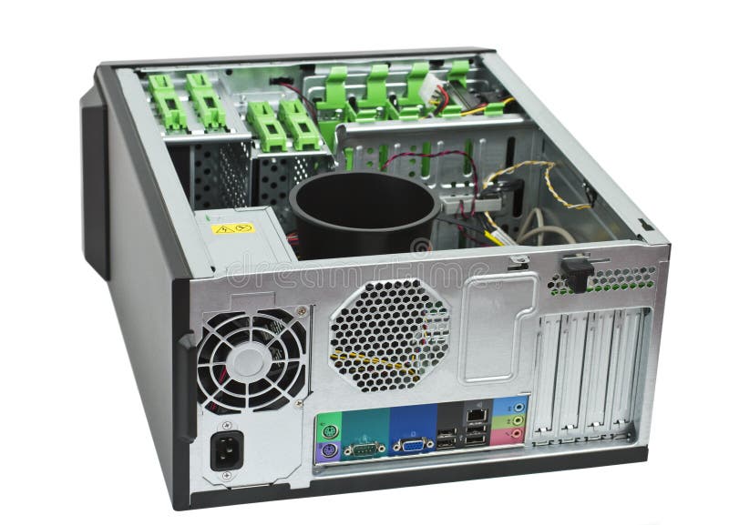 Desktop PC Computer case stock image. Image of broken - 11939041