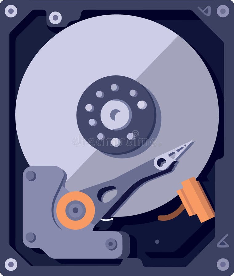 Open modern hard drive stock vector. Illustration of hard - 275404913