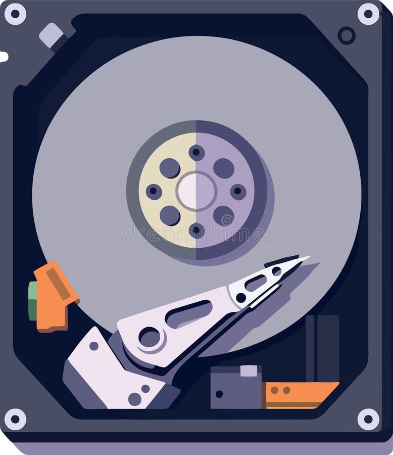 Open modern hard drive stock vector. Illustration of icon - 275404927