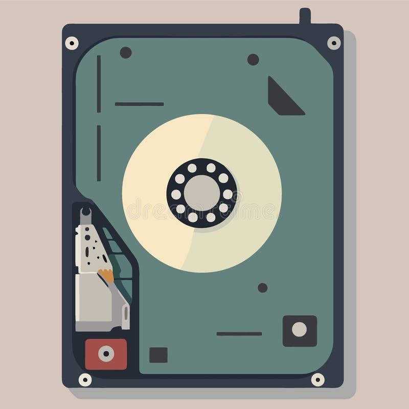 Open modern hard drive stock vector. Illustration of icon - 275279918