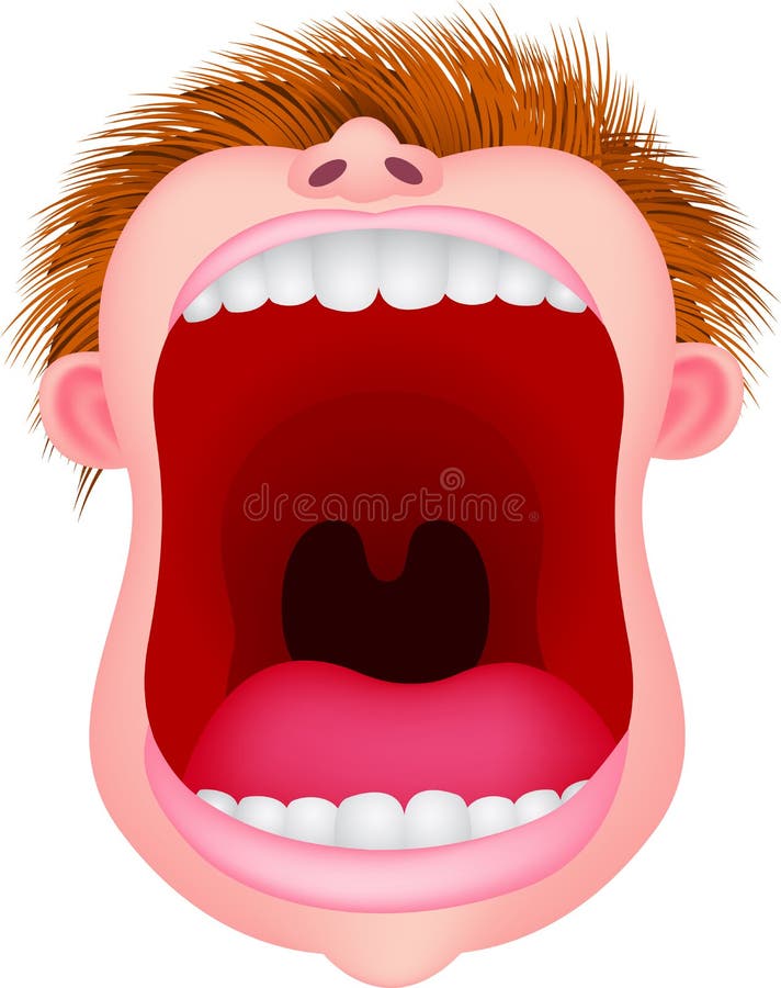 Open Mond vector illustratie. Illustration of tong, arts - 10492824