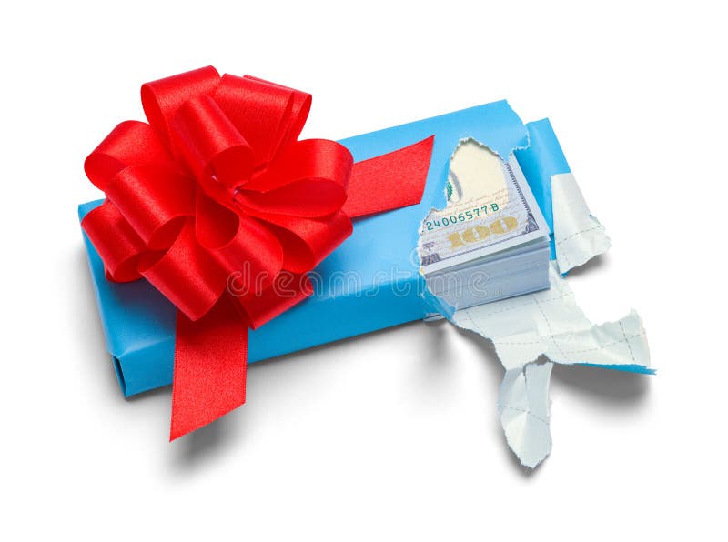 Open Money Gift stock image. Image of dollar, money - 120445441