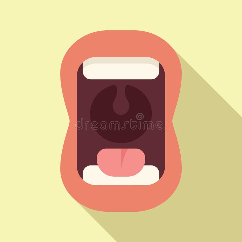 Open Mouth Articulation Icon Flat Vector. Verbal Activity Stock Vector ...