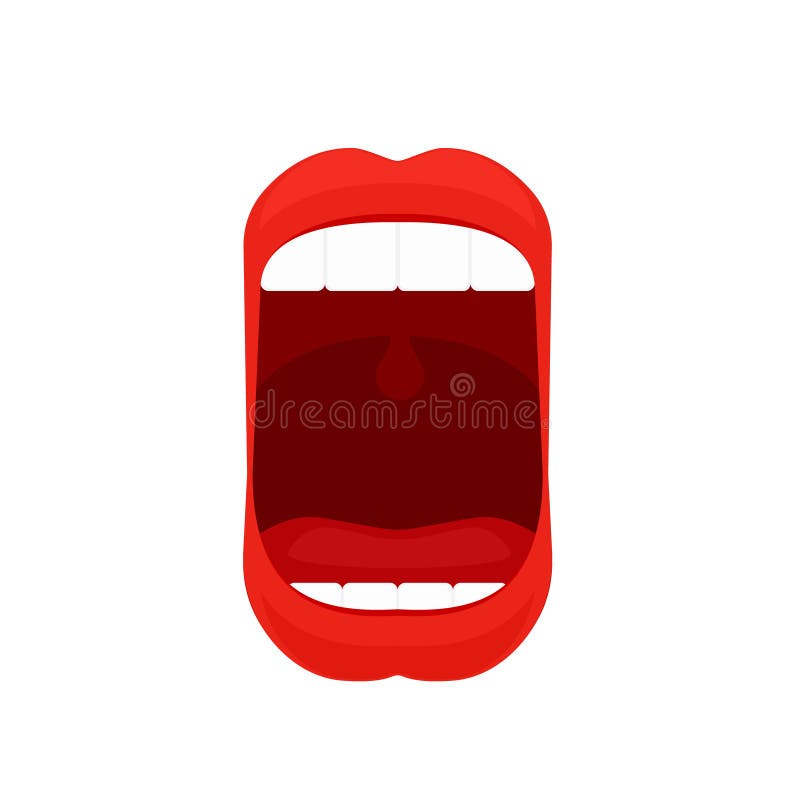 Open mouth icon. stock vector. Illustration of design - 203605852