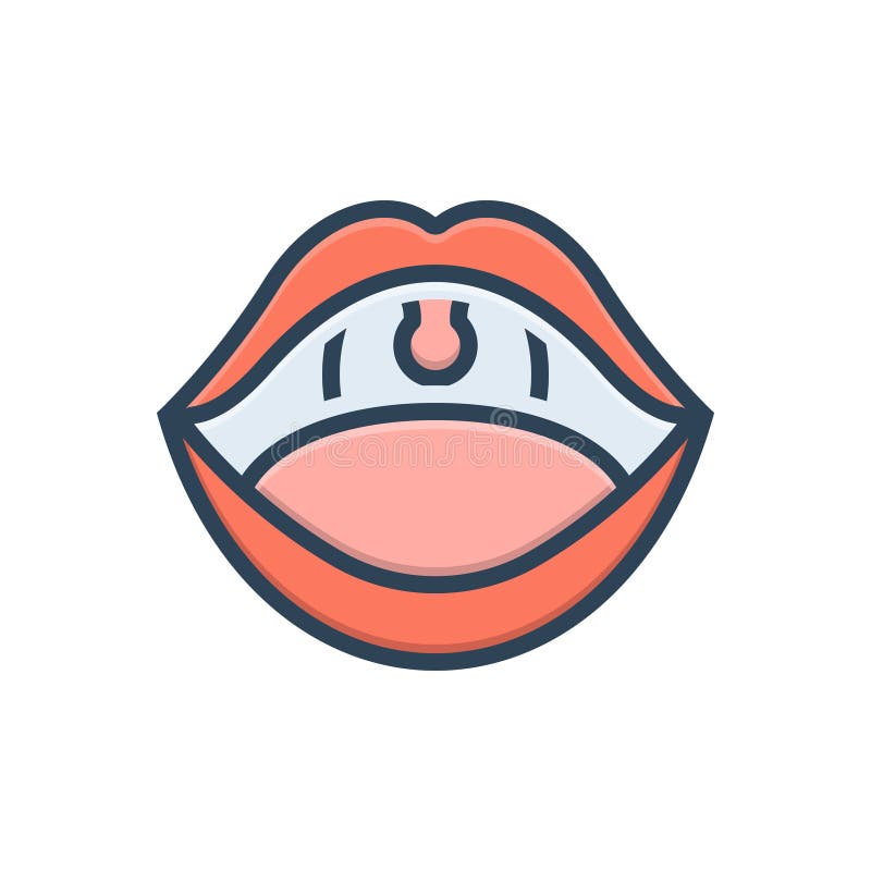Color Illustration Icon for Open Mouth, Face and Maw Stock Illustration ...