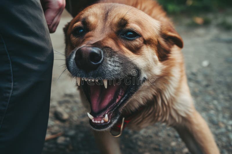 An Open-mouthed Dog with Teeth Stock Illustration - Illustration of ...