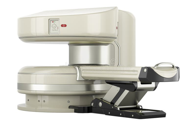 Open MRI Machine, Side View. 3D Rendering Stock Illustration ...