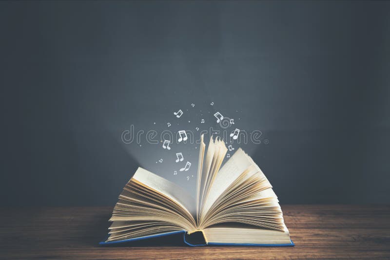 Open musical notes book stock image. Image of notes - 182030189