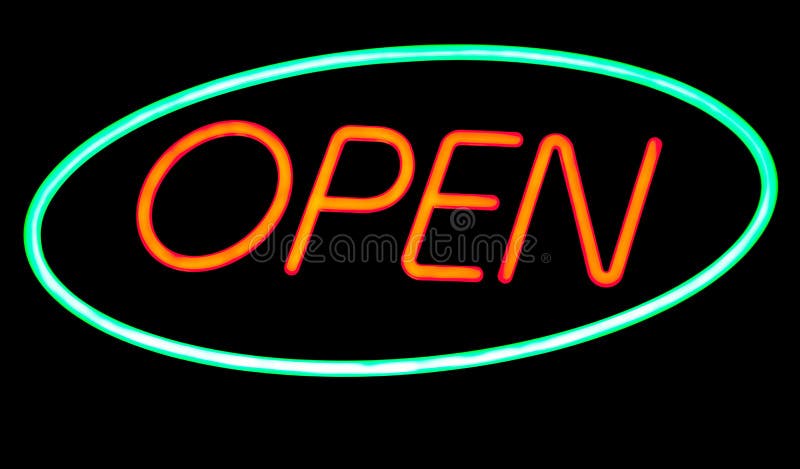 Open till late neon sign stock image. Image of dark, light - 14129205