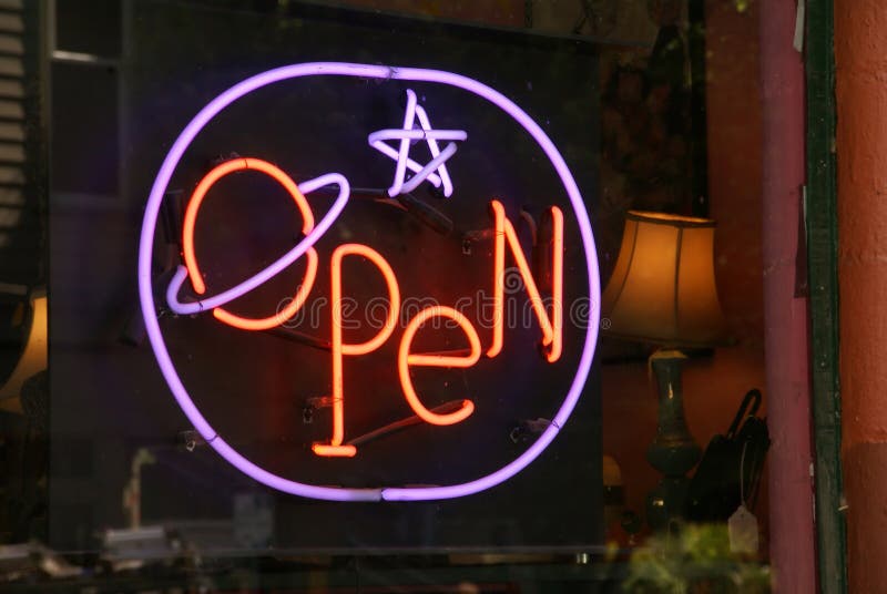 Bar open neon sign stock photo. Image of vintage, opened - 17619956