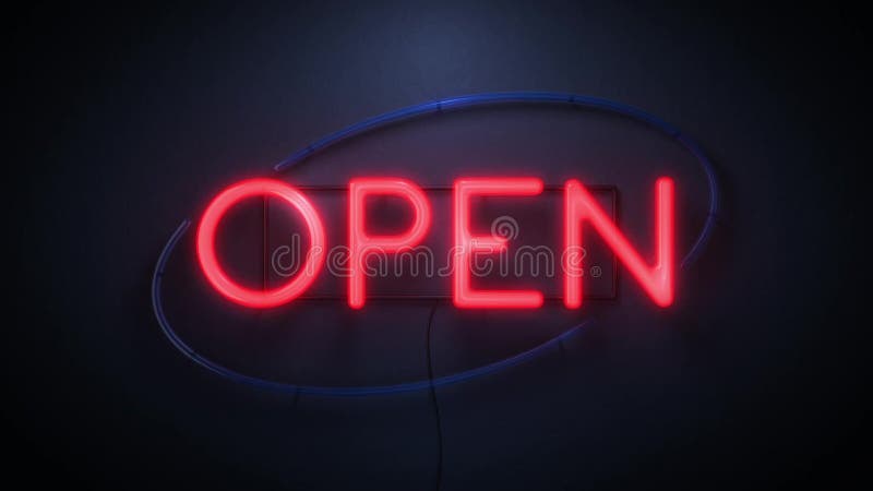 Neon Sign Turning on and Off with Different Colors Stock Video - Video ...
