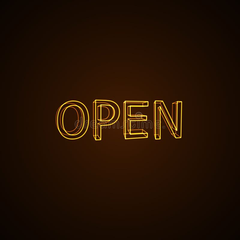 OPEN neon sign. stock vector. Illustration of open, neon - 79268120
