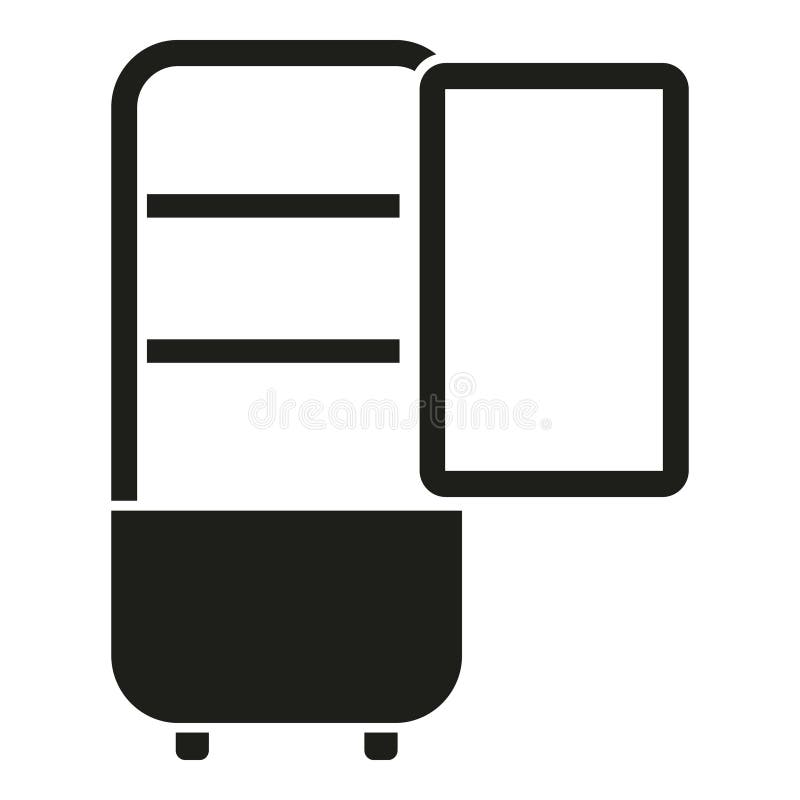 Open New Fridge Icon Simple Vector. Electric Repair Stock Illustration ...