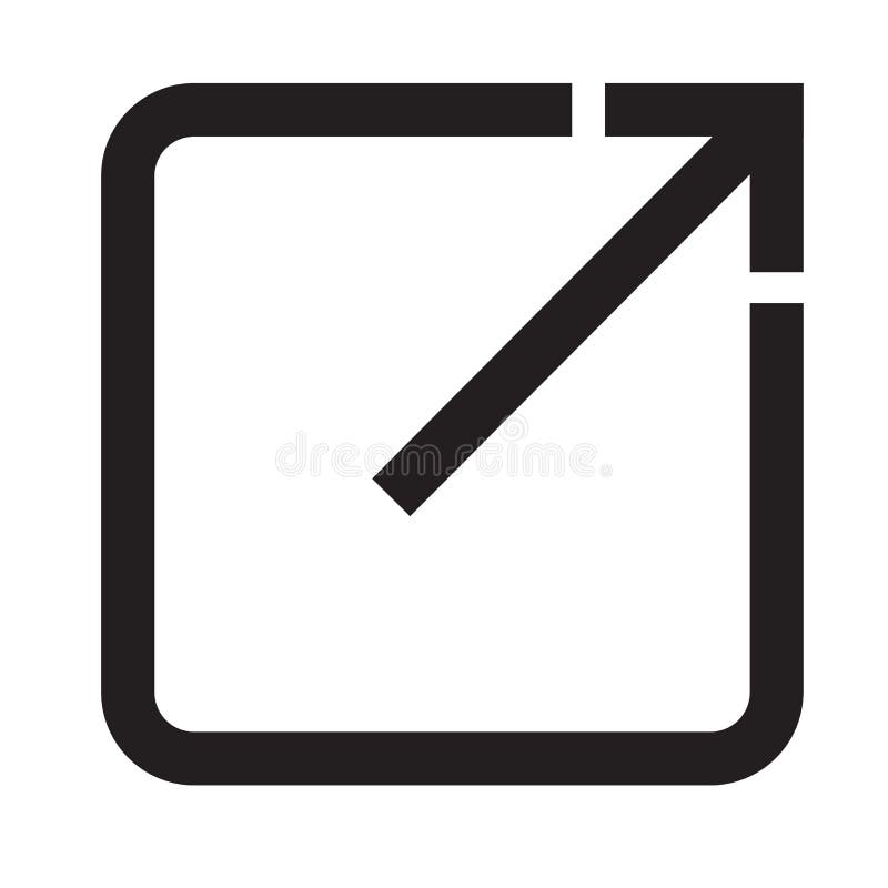 Open in New Window Icon on White Background. Flat Style. Open Another ...