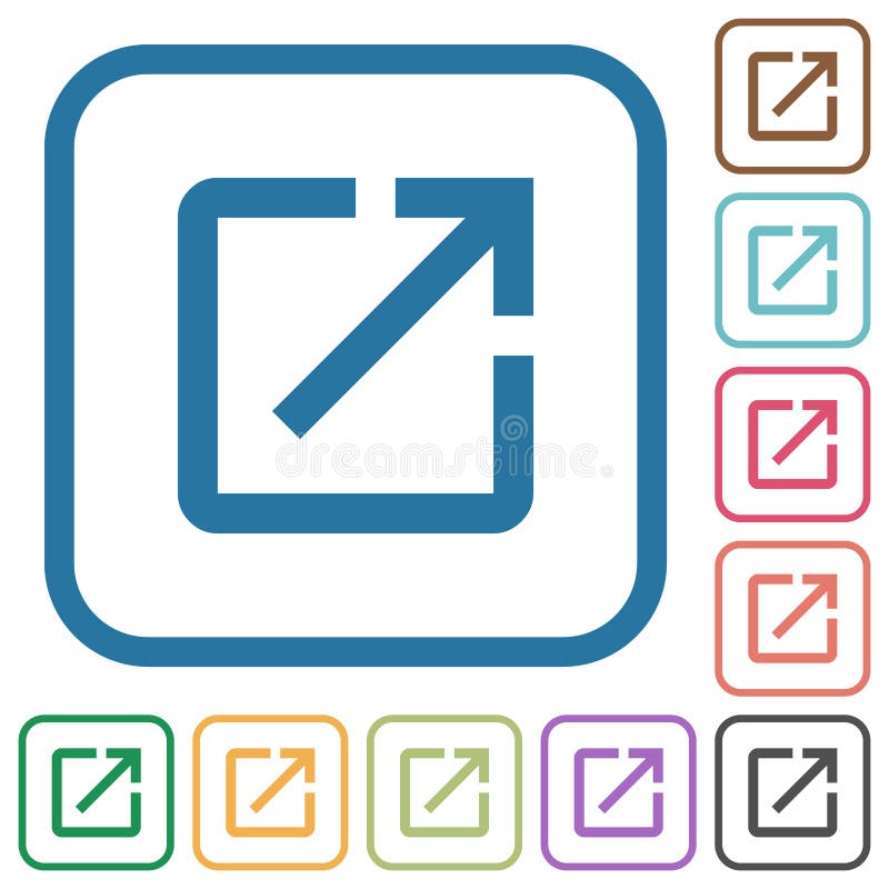 Open in New Window Simple Icons Stock Vector - Illustration of curved ...