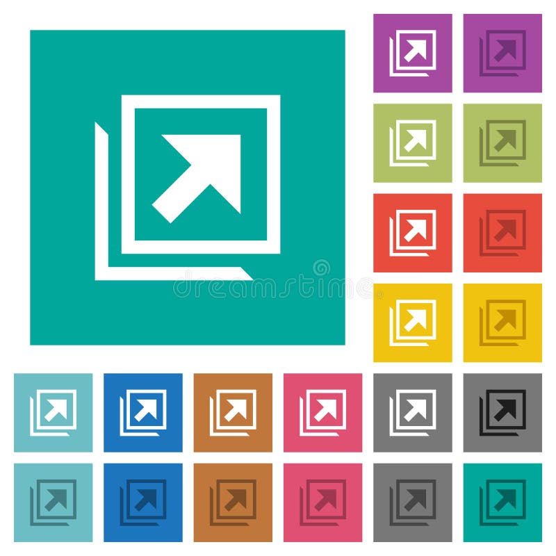 Open in New Window Square Flat Multi Colored Icons Stock Vector ...