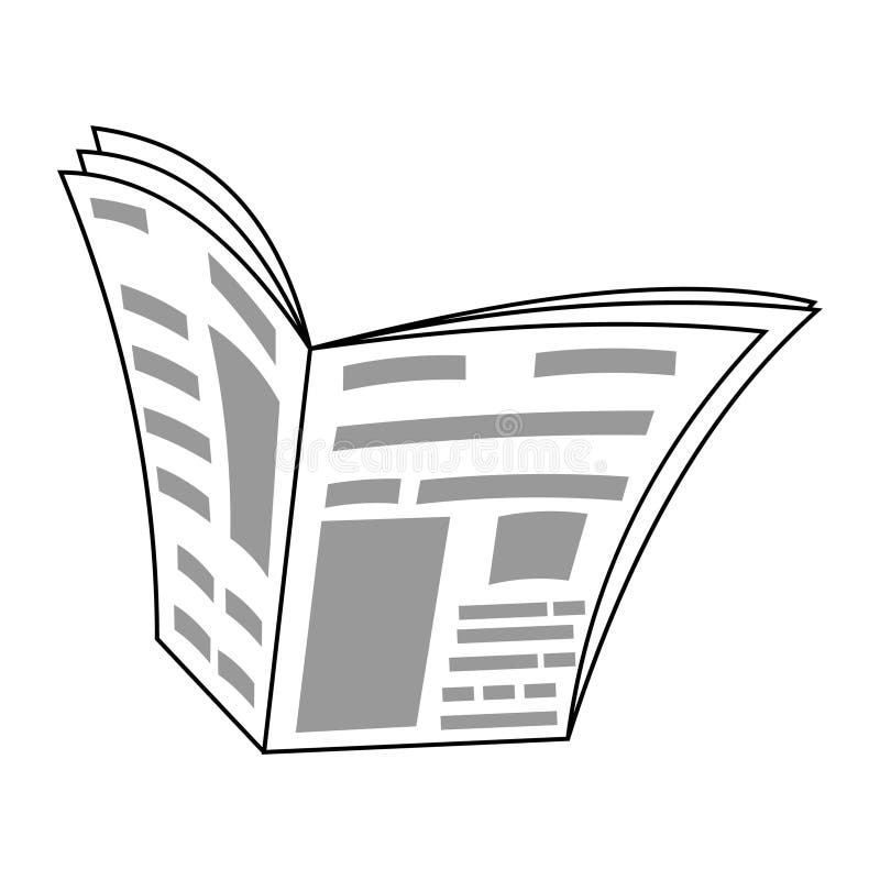 Open Newspaper Vector Illustration Stock Vector - Illustration of ...