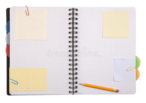 Open notebook stock image. Image of memo, isolated, stationery - 16666149