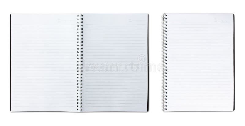 Open Spiral Bound Notebook Wit Stock Photo - Image of notebook, office ...