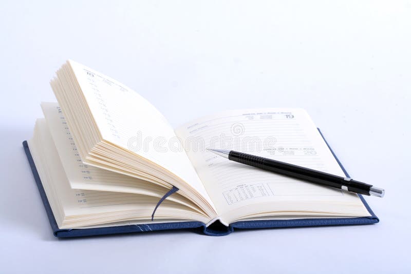 Open notebook stock image. Image of blue, closeup, detail - 3891717