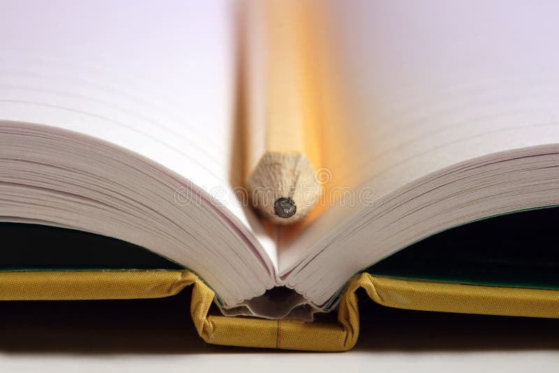 Open notebook stock photo. Image of pencil, learning, communication ...