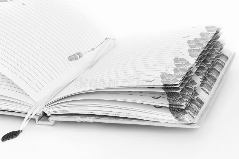 Open Notebook with Beautiful Pages Stock Image - Image of media ...